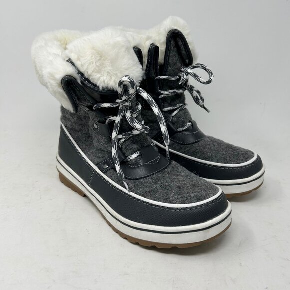 Time and Tru | Shoes | Time And Tru Winter Boots Womens 8 Quilted Gray ...